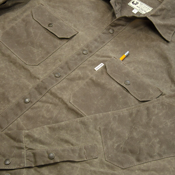 Witham Work Shirt - Field Tan Waxed Canvas - Red Clouds Collective ...