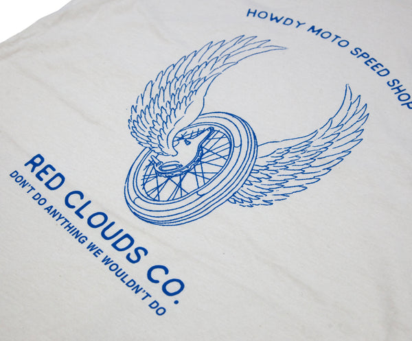 Howdy Moto Speed Shop Tee - Red Clouds Collective - Made in the USA